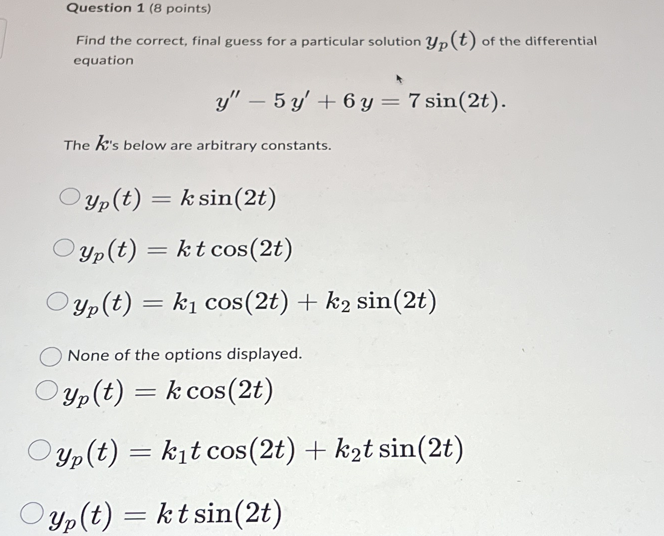 Solved Question 1 (8 ﻿points)Find the correct, final guess | Chegg.com