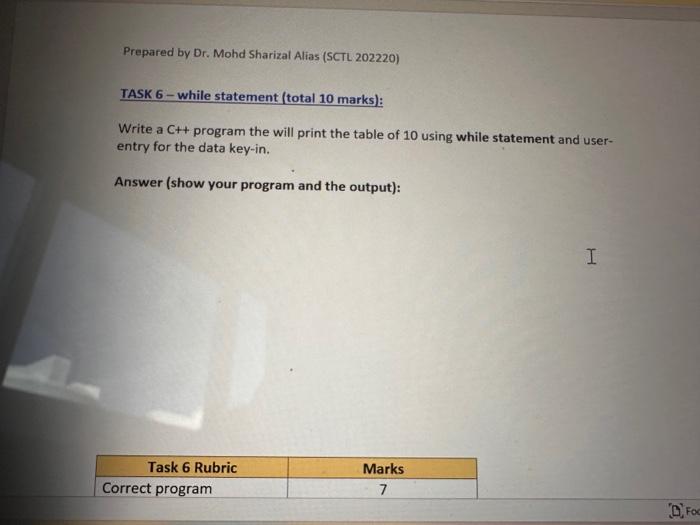 Solved TASK 1 - if statement ( 10 marks): Write a C++program | Chegg.com Solved TASK 1 - if statement ( 10 marks): Write a C++program | Chegg.com