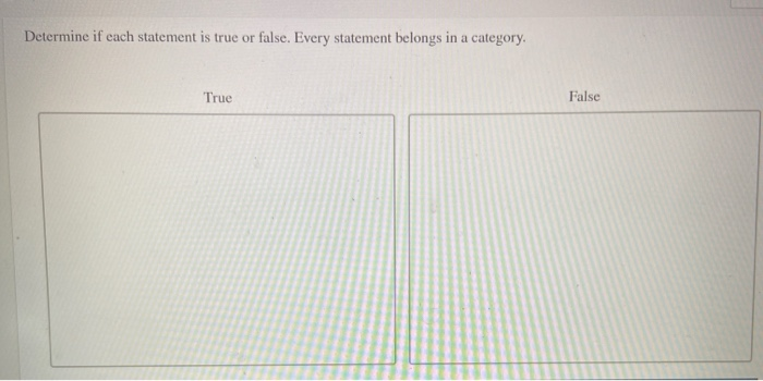 Solved Determine if each statement is true or false. Every | Chegg.com
