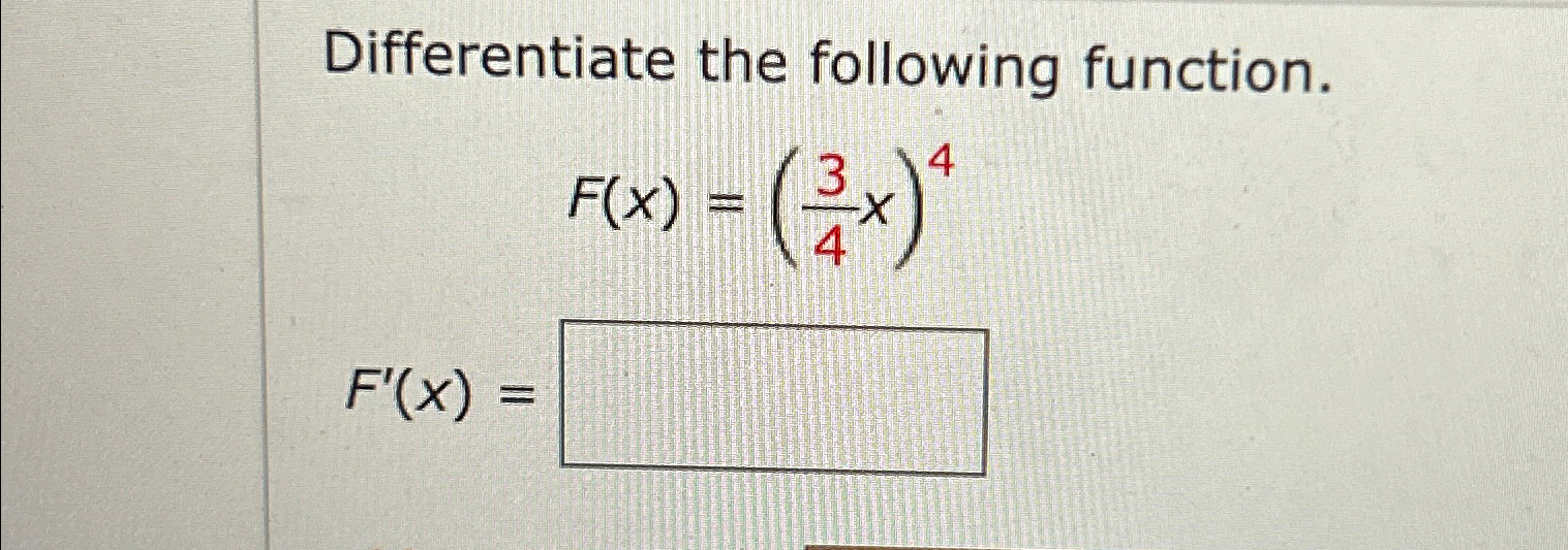 Solved Differentiate the following | Chegg.com