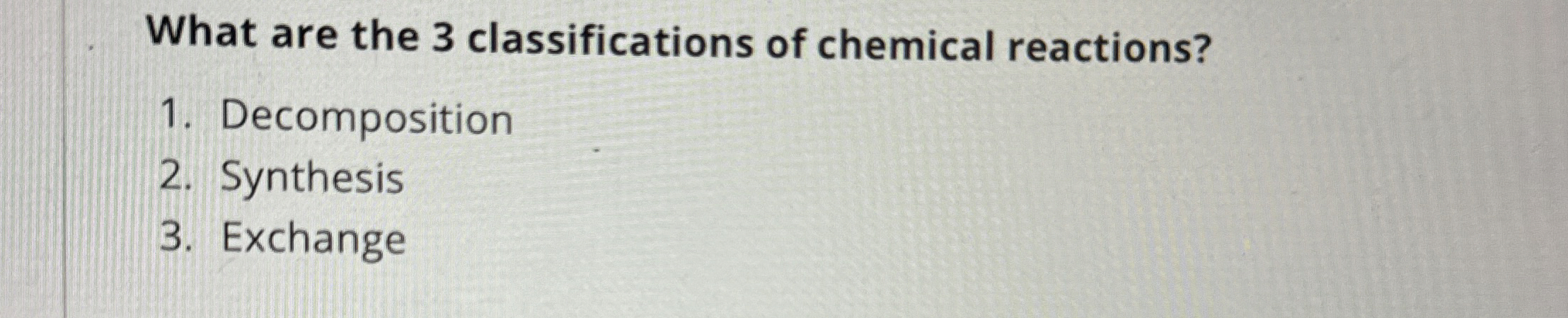 High Quality SOLUTION What are the 3 ﻿classifications of chemical | Chegg.com