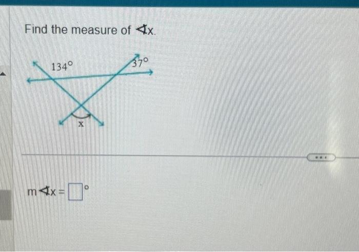 Solved Find the measure of \( \varangle_{x} \) \[ m | Chegg.com