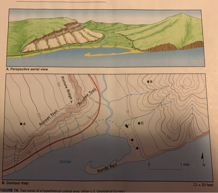 Solved A. Perspective aerial view Picture Ridge Sunset Trail | Chegg.com