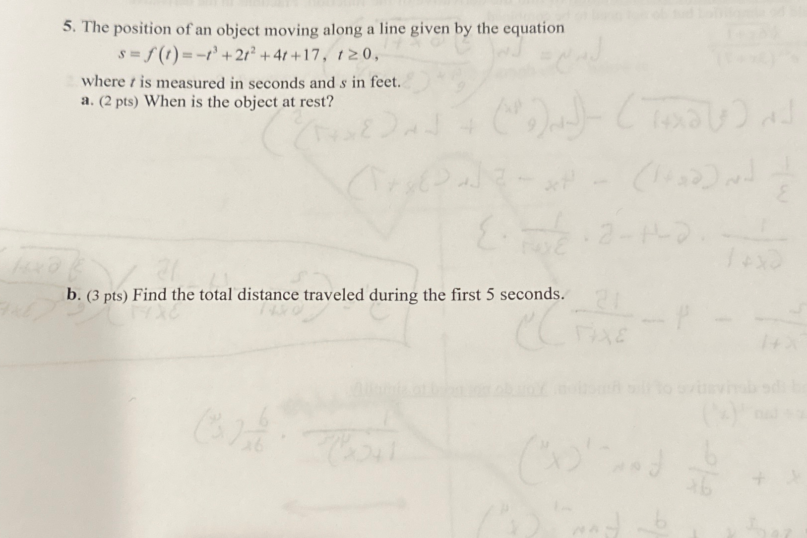 Solved The position of an object moving along a line given | Chegg.com