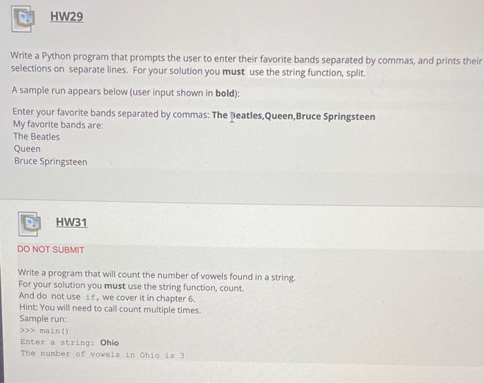 Solved HW28 This assignment will give you practice with | Chegg.com