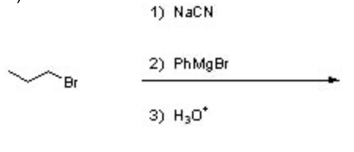 Solved 1) NaCN 2) Ph Mg Br Br 3) H30* | Chegg.com