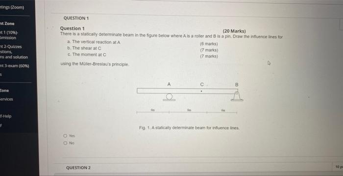 Solved Question 1 (20 Marks) There is a statically | Chegg.com