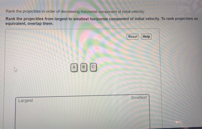 Solved Three Projectiles A B And C Are Launched With The