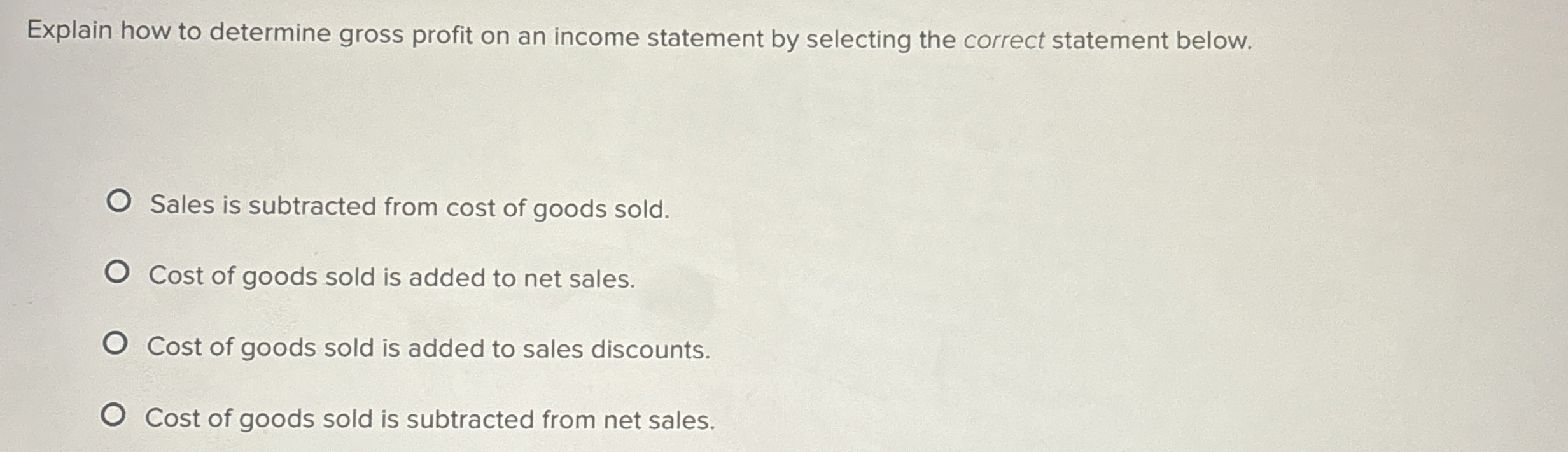 Solved Explain how to determine gross profit on an income | Chegg.com