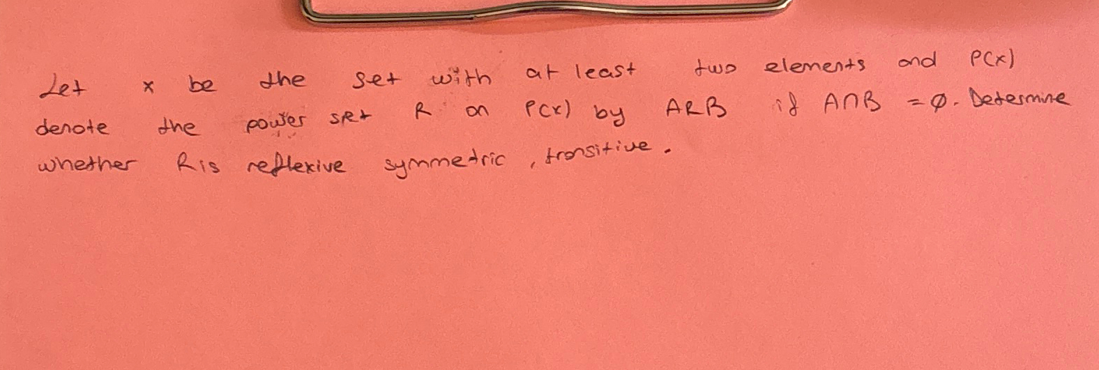 Solved Let x ﻿be the set with at least two elements and P(x) | Chegg.com