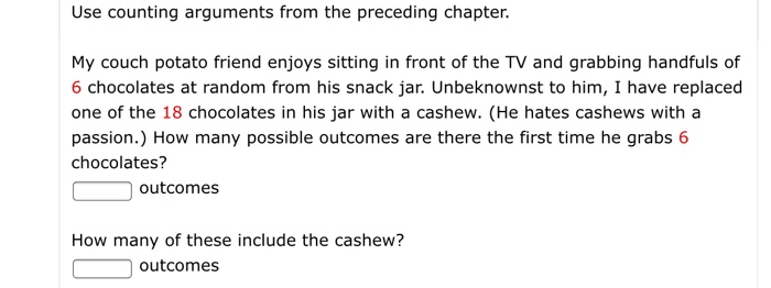 Solved Use Counting Arguments From The Preceding Chapter My