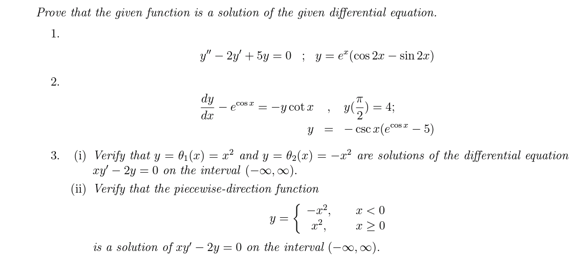 Solved Prove that the given function is a solution of the | Chegg.com
