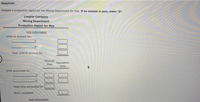 Solved Limpiar Company produces a liquld household cleaning | Chegg.com