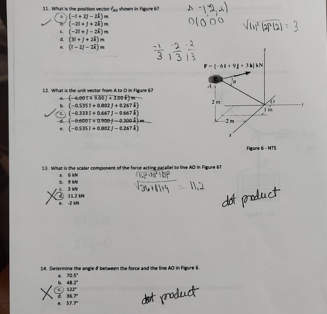 Solved 11. What is the position vector rAO shown in Figure | Chegg.com
