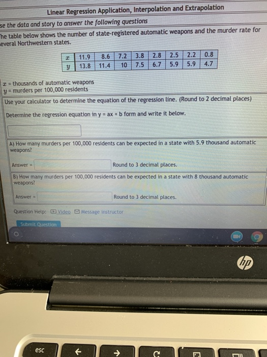 Solved Linear Regression Application, Interpolation and | Chegg.com