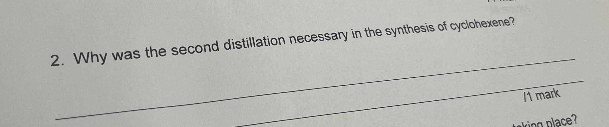 Solved Why was the second distillation necessary in the | Chegg.com
