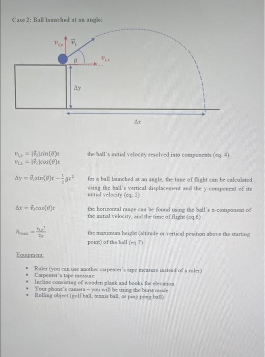 Solved University Physics I Experiment 4: Projectile Motion | Chegg.com