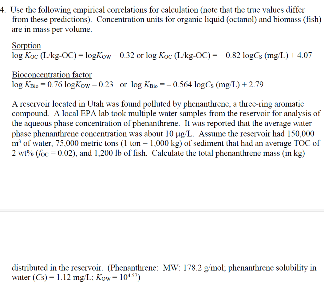 Solved Use the following empirical correlations for | Chegg.com