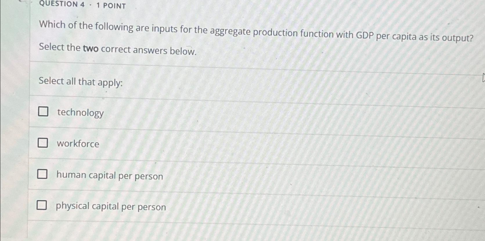 Solved QUESTION 4 - 1 POINTWhich of the following are | Chegg.com Solved QUESTION 4 - 1 POINTWhich of the following are | Chegg.com