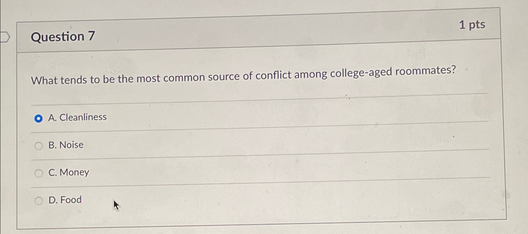 Solved Question 71 ﻿ptsWhat tends to be the most common | Chegg.com
