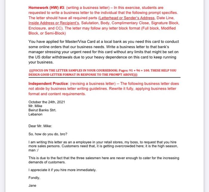 Example Of Business Letter With Enclosure