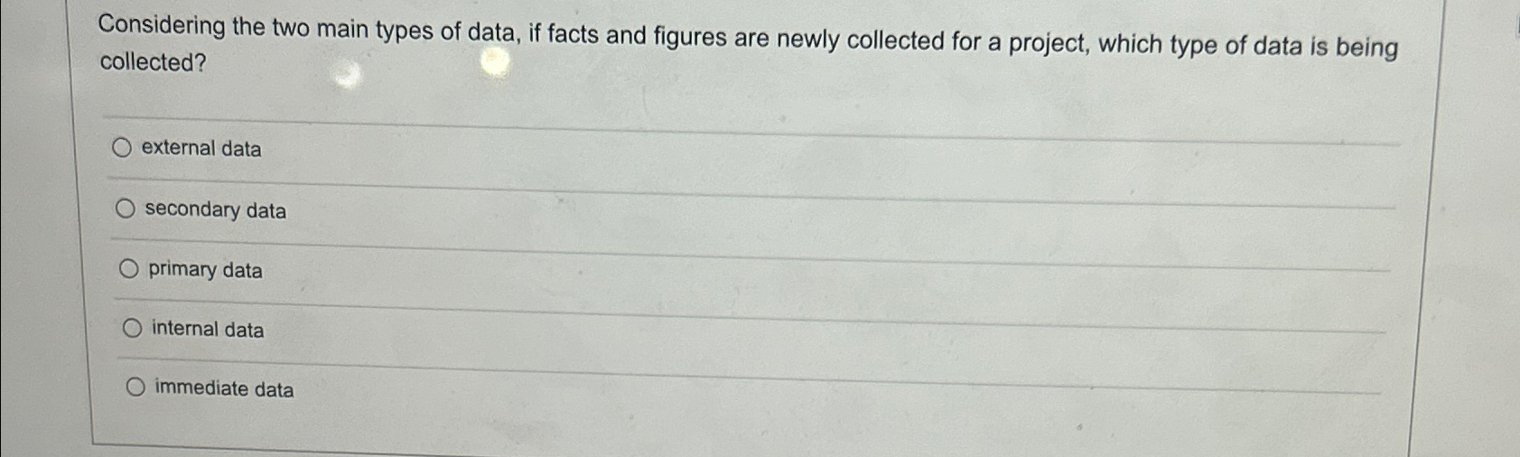 Solved Considering the two main types of data, if facts and | Chegg.com
