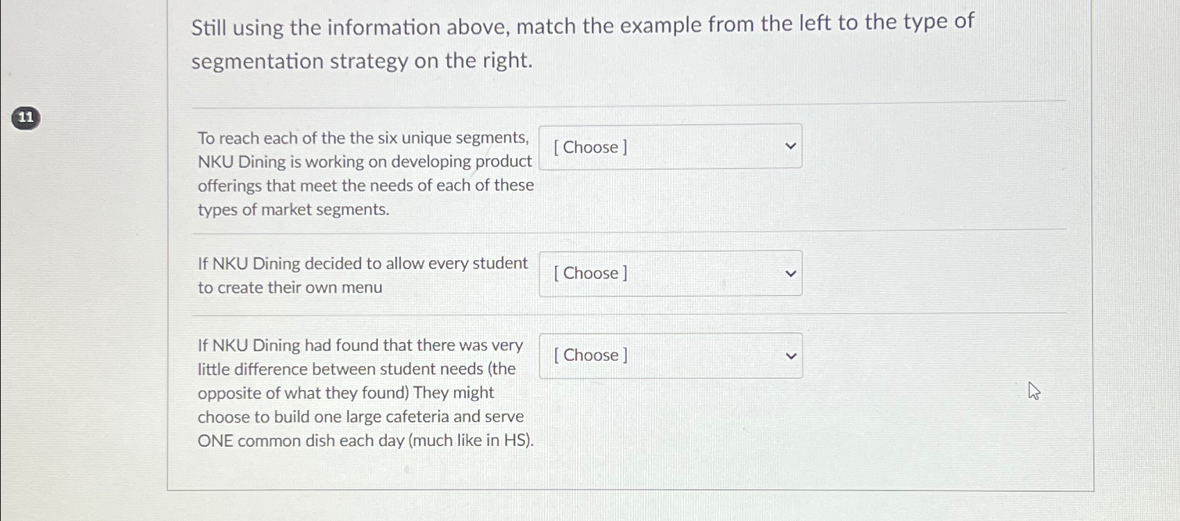 Solved Still using the information above, match the example | Chegg.com