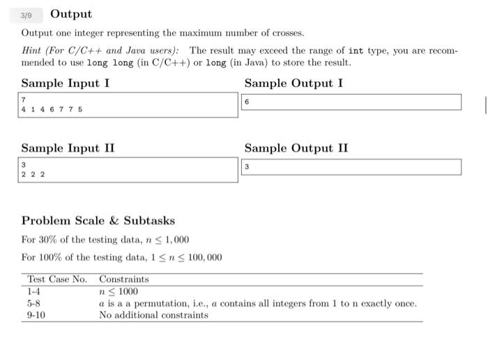 Solved 3/9 Crossing ( 20% of your total mark) 2.1 | Chegg.com
