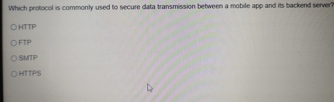 Solved Which protocol is commonly used to secure data | Chegg.com
