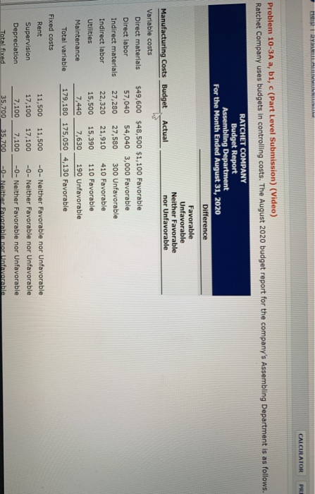 Solved De LM CALCULATOR PRI Problem 10-3A a, b, c (Part | Chegg.com