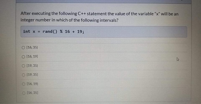 Solved After executing the following C++ statement the value | Chegg.com