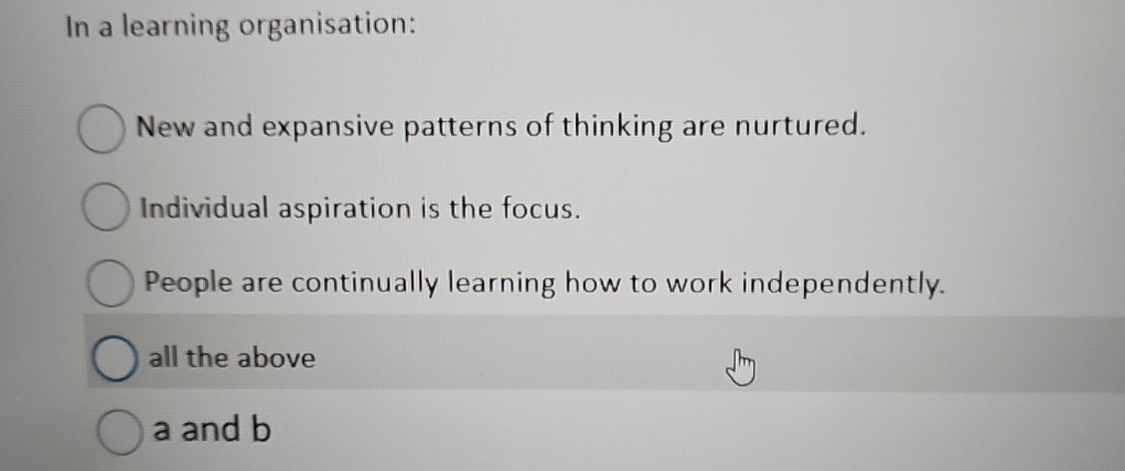 Solved In a learning organisation:New and expansive patterns | Chegg.com