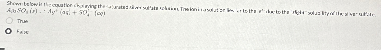 Solved Shown below is the equation displaying the saturated | Chegg.com