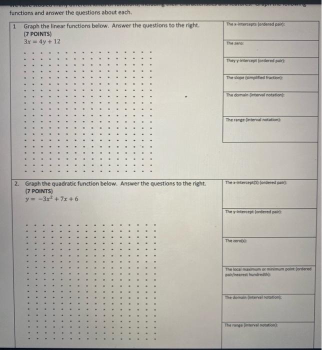 Solved 2. Graph the quadratic function below. Answer the | Chegg.com