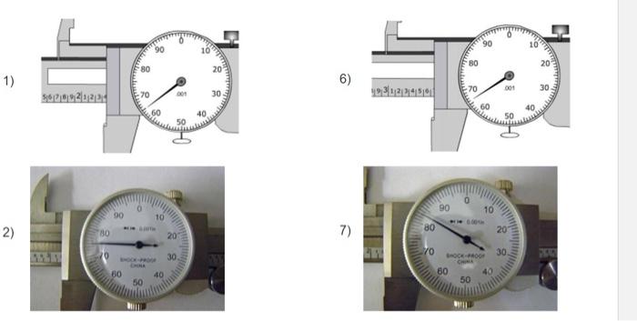 Solved Vernier dial Dial calibrator in inches. Write down | Chegg.com