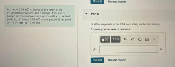 Solved A charge 503nC is placod at the ongin of an | Chegg.com