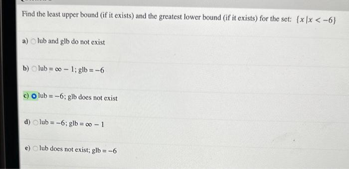 Solved Find the least upper bound (if it exists) and the | Chegg.com
