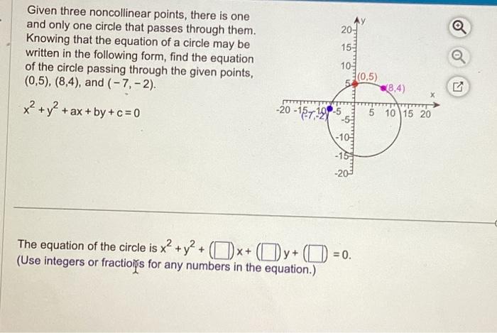 Solved Given three noncollinear points, there is one and | Chegg.com