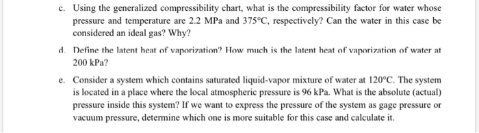 Solved c. Using the generalized compressibility chart, what | Chegg.com