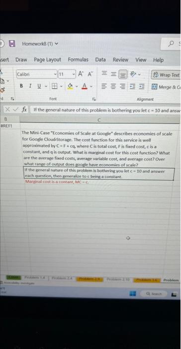 Solved Hornework8 (1) ∨ Draw Page Layout Formulas Data | Chegg.com