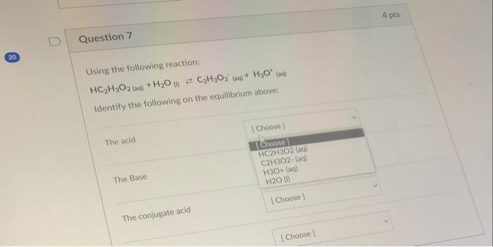 Solved Using the following reaction: HC2H3O2 (aq) +H2O (v) | Chegg.com
