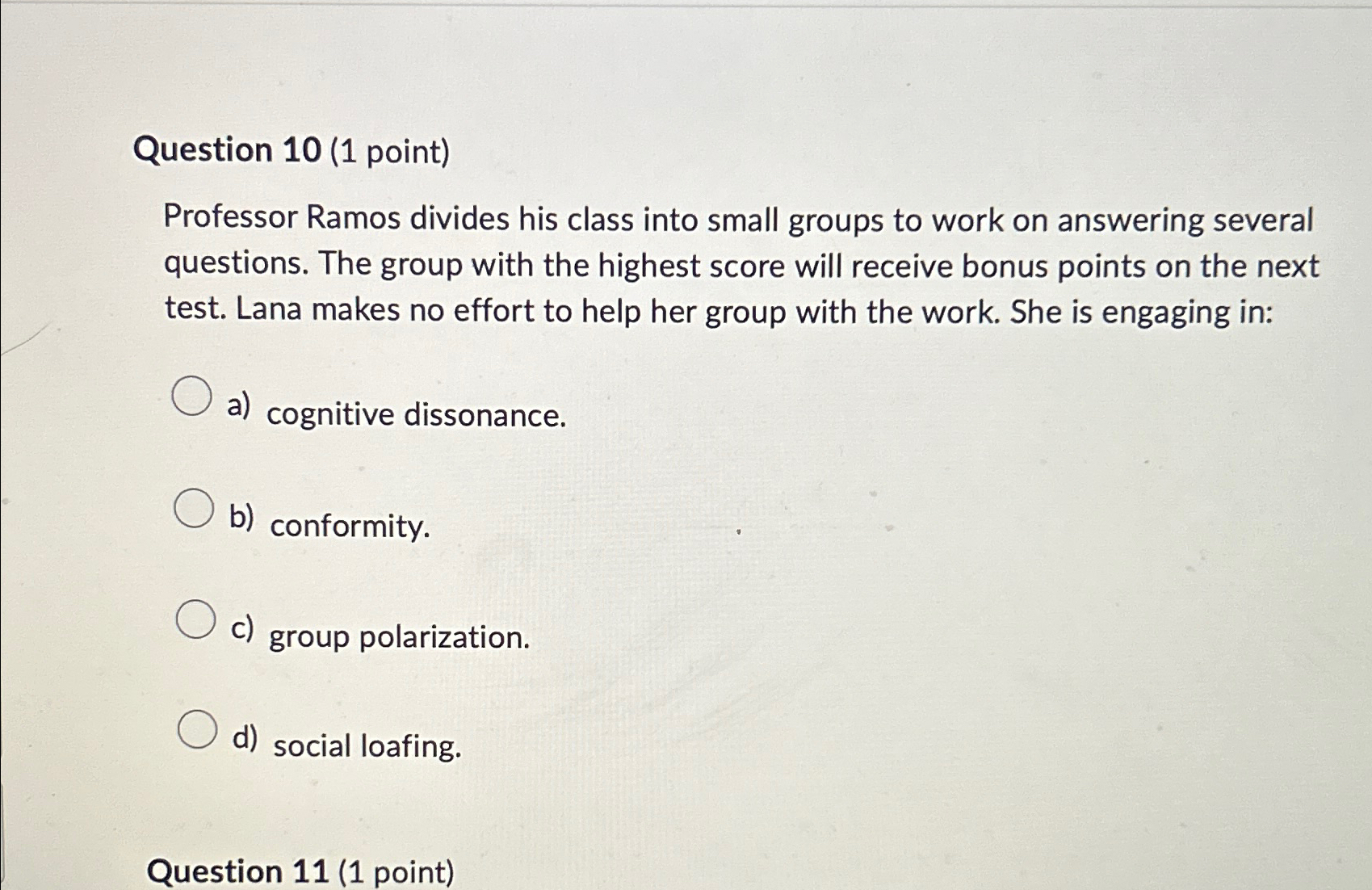 Solved Question 10 (1 ﻿point)Professor Ramos divides his | Chegg.com