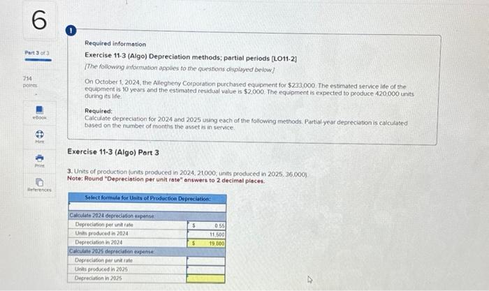 Solved Required information Exercise 11-3 (Algo) | Chegg.com