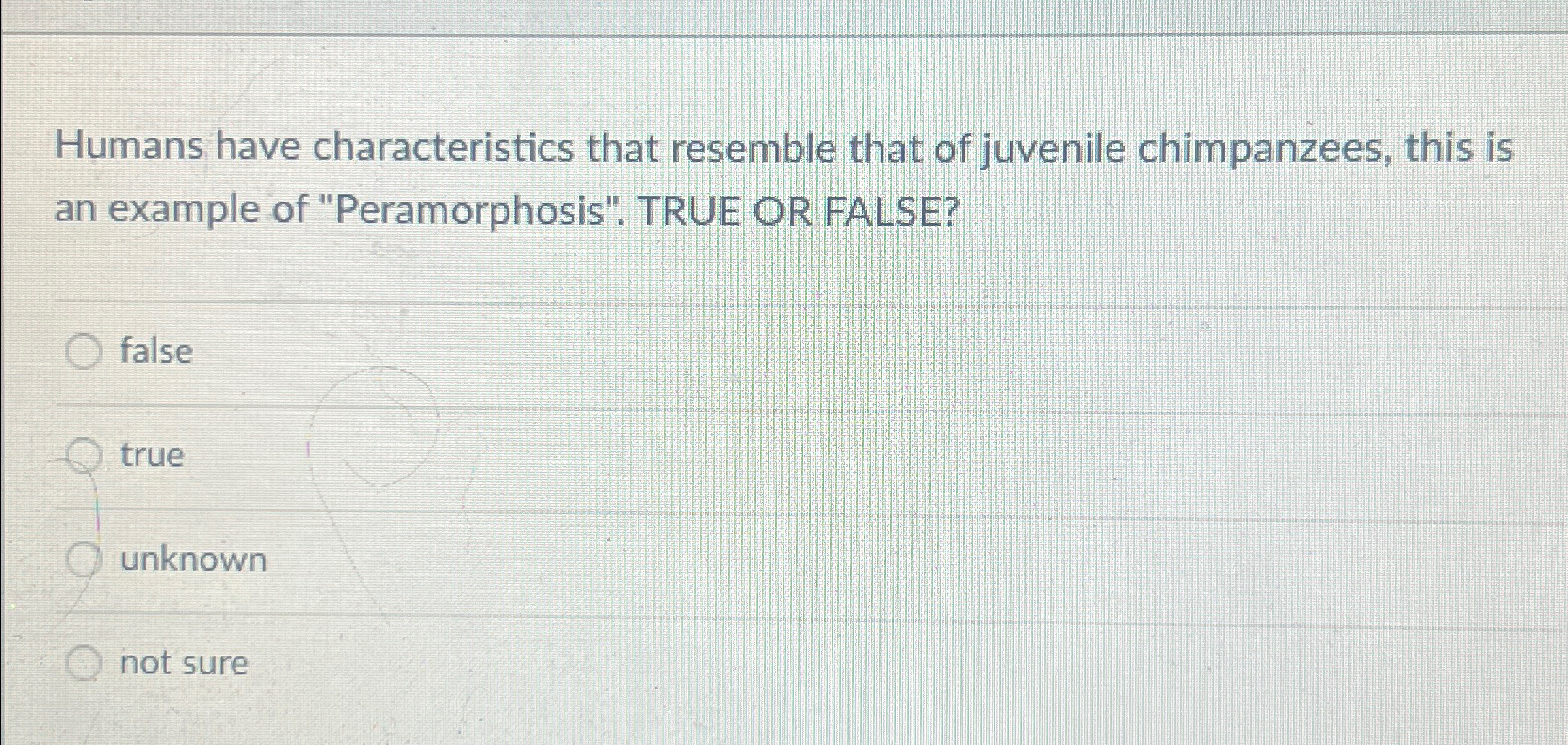 Solved Humans have characteristics that resemble that of | Chegg.com