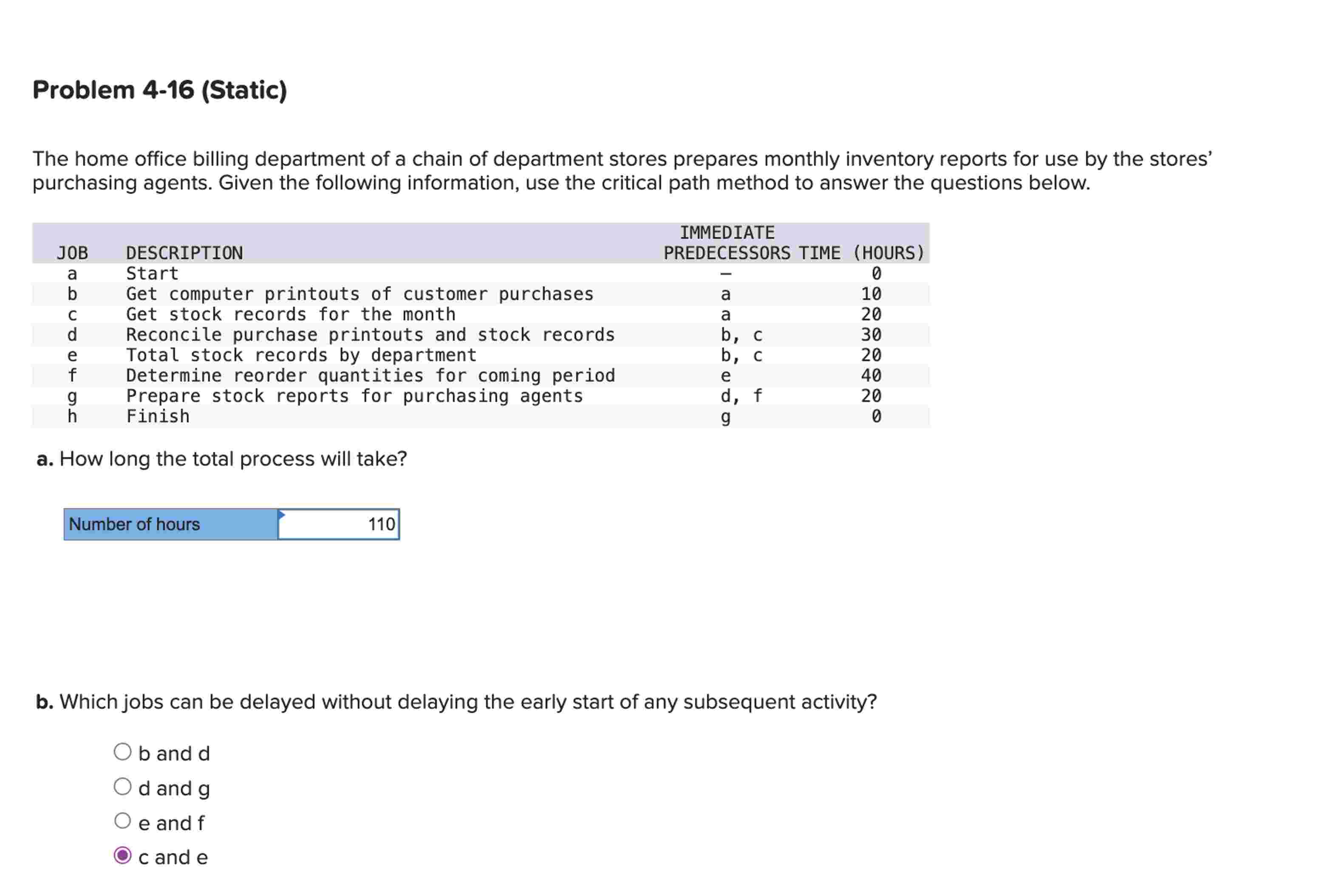 Solved Problem 4-16 (Static)The home office billing | Chegg.com