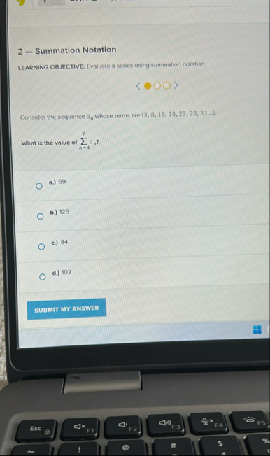 Solved 2 - ﻿Summation NotationLEARNING OBJECTIVE: Evaluate a | Chegg.com