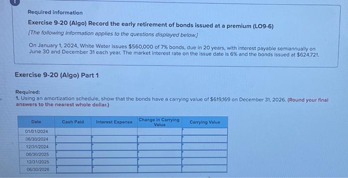 Solved Required Information Exercise 9-20 (Algo) Record the | Chegg.com