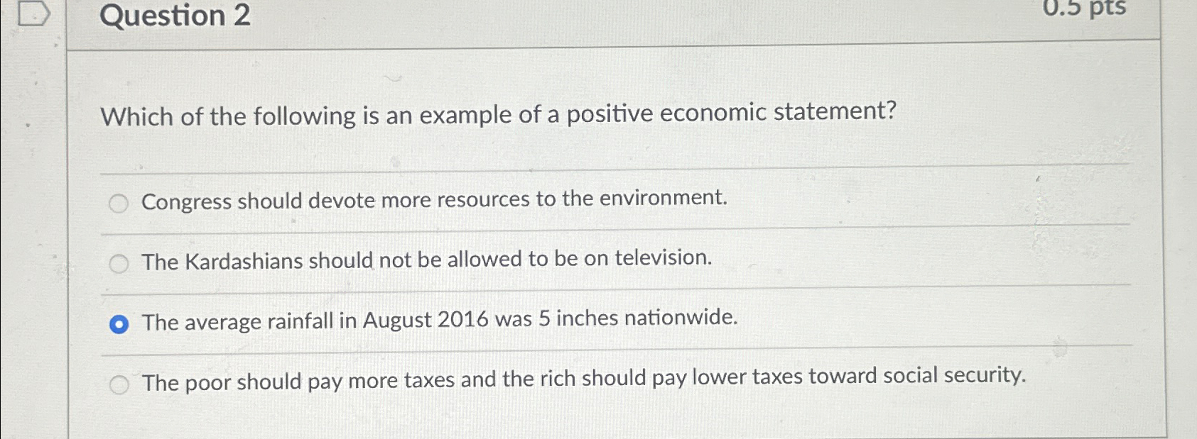 Solved Question 2Which of the following is an example of a | Chegg.com