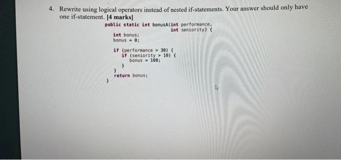 Solved Rewrite Using Logical Operators Instead Of Nested
