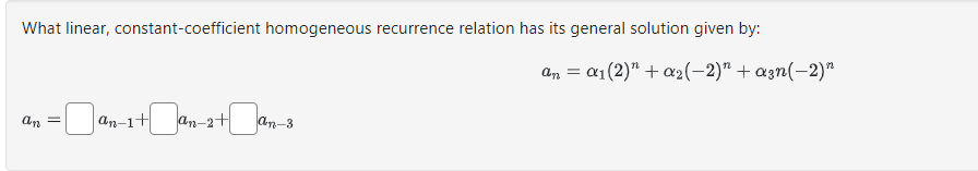 Solved What linear, constant-coefficient homogeneous | Chegg.com